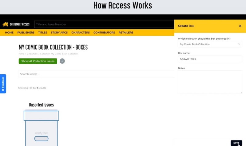 Overstreet Access: How to Create Collections & Boxes - Overstreet Access
